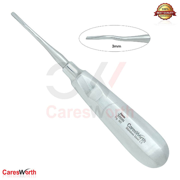 Apexo Dental Root Elevator Right Curved 3mm Fig #303